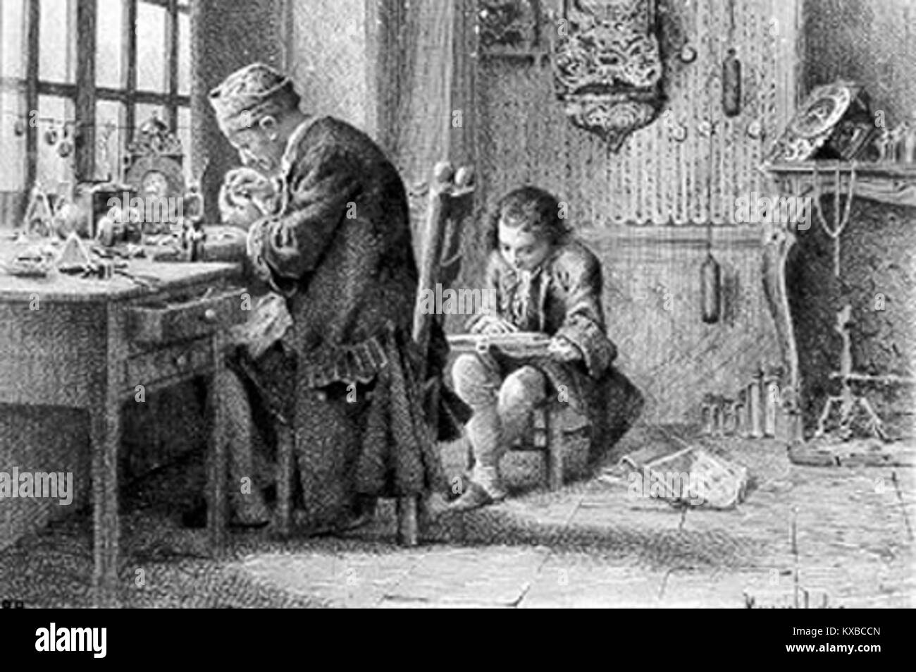 This 18th-century painting depicts the famous philosopher Jean-Jacques ...