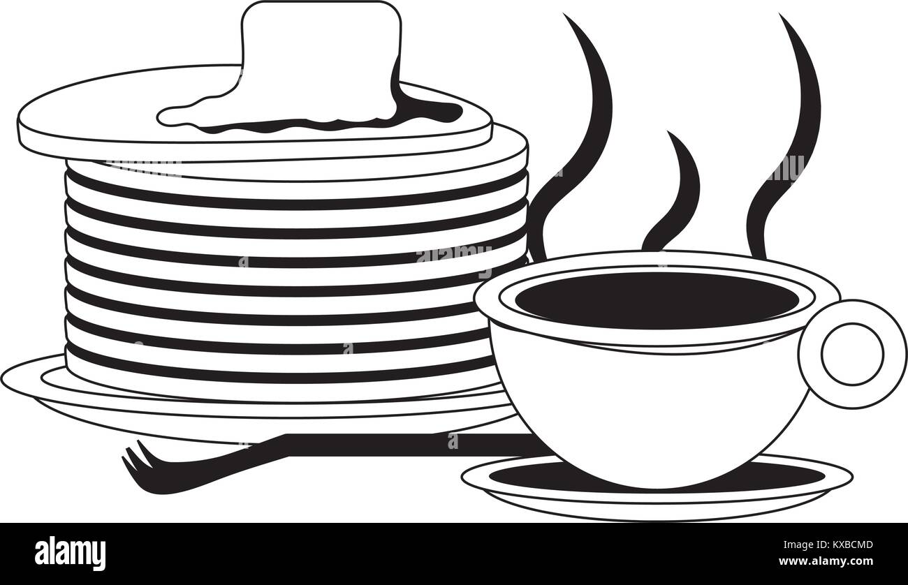 Close up pancakes butter Cut Out Stock Images & Pictures - Alamy