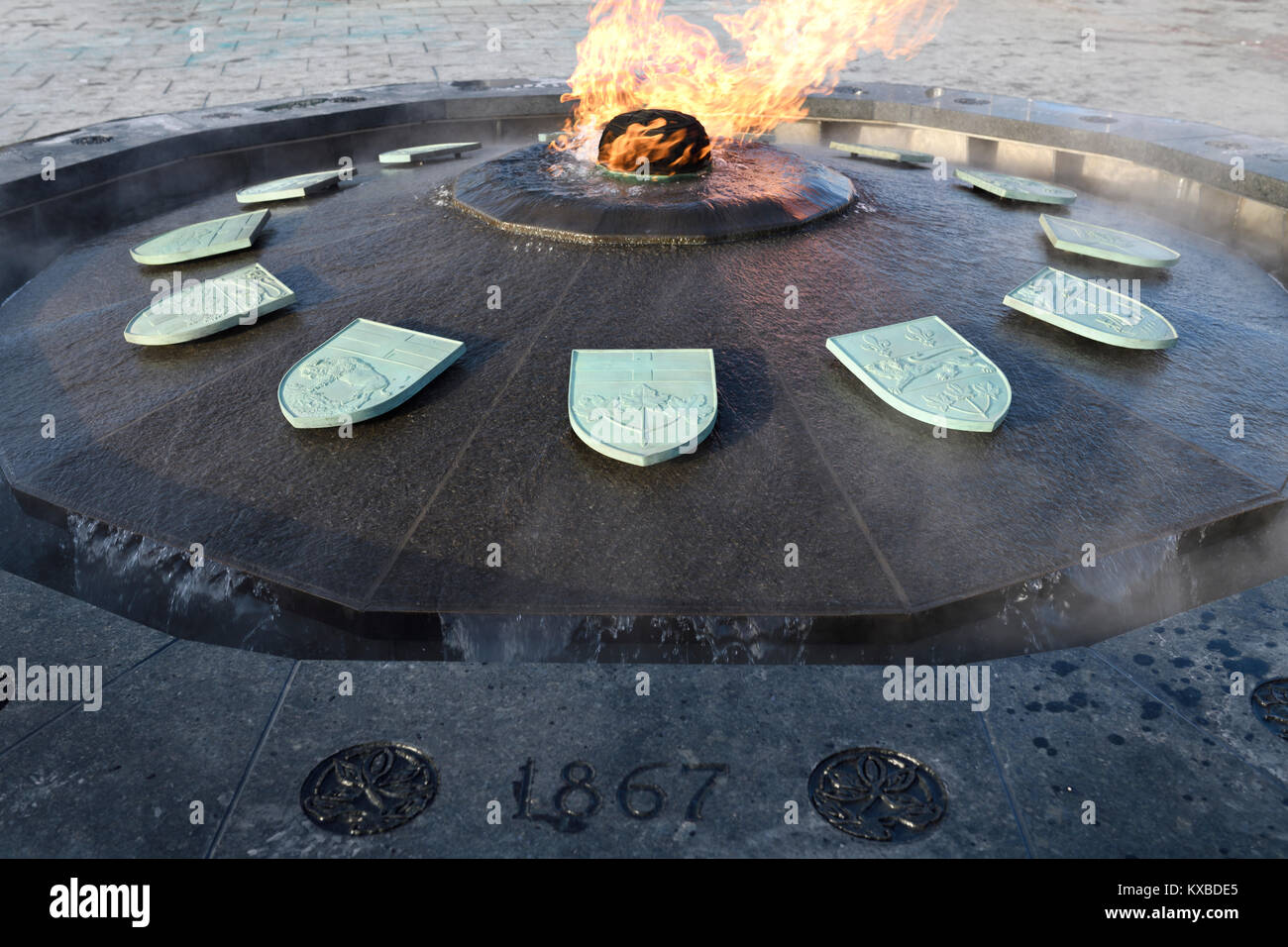 The Centennial Flame on Parliament Hill in Ottawa commemorating 100 ...