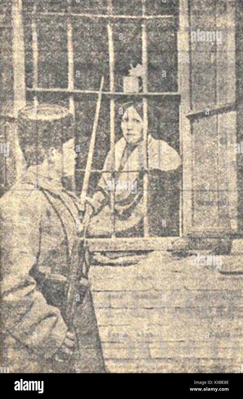 Historical photograph of Maria Spiridonova in prison in 1906 ...