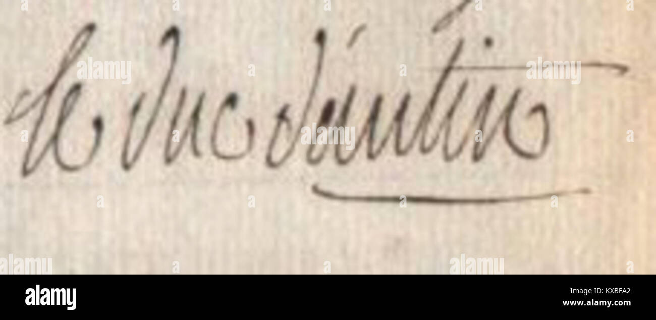 1747 signature of the Duke of Antin (Louis de Pardaillan de Gondrin ...