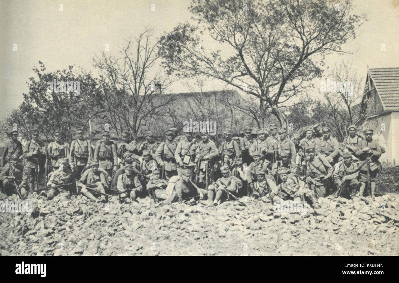The photograph shows Lieutenant Wojakowski of the 1st Infantry Regiment ...