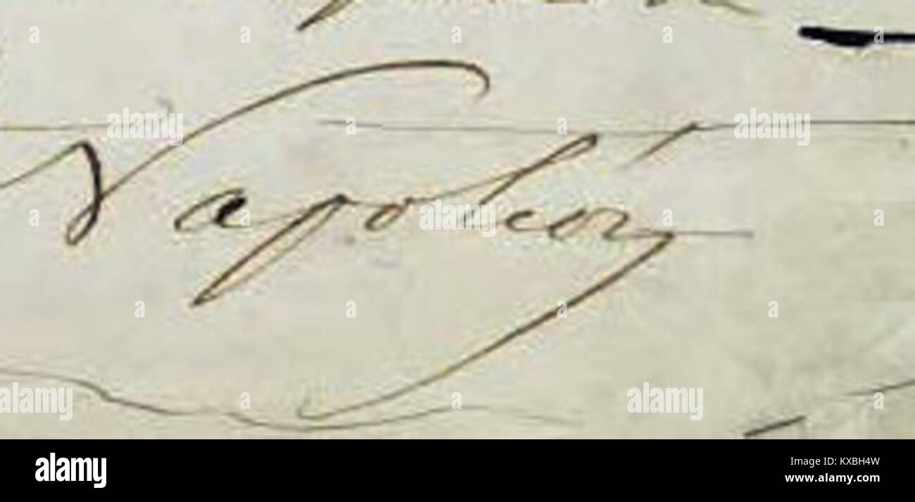 Napoleon signature hi-res stock photography and images - Alamy