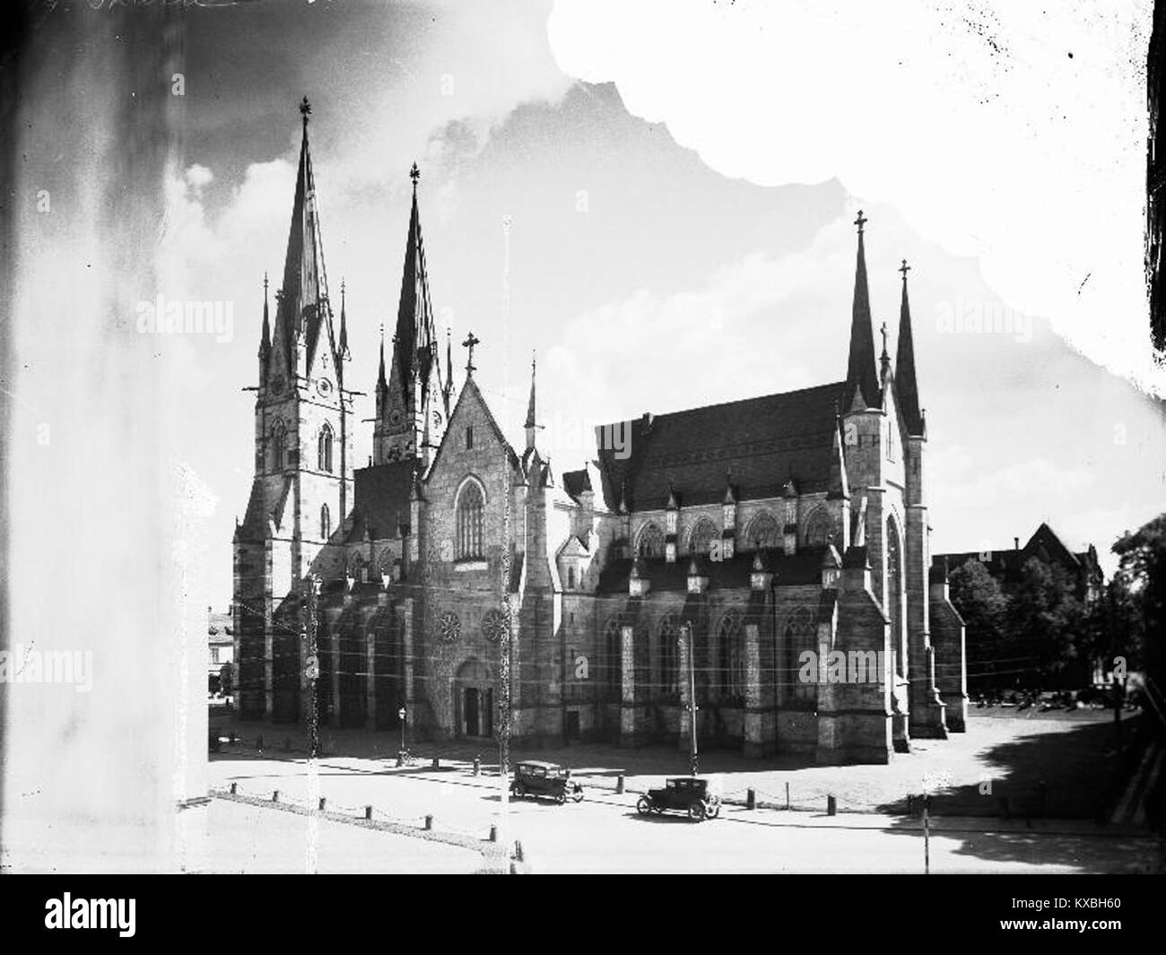 Skara Cathedral, or St. Mary’s Church, in Skara, Sweden, is a medieval ...