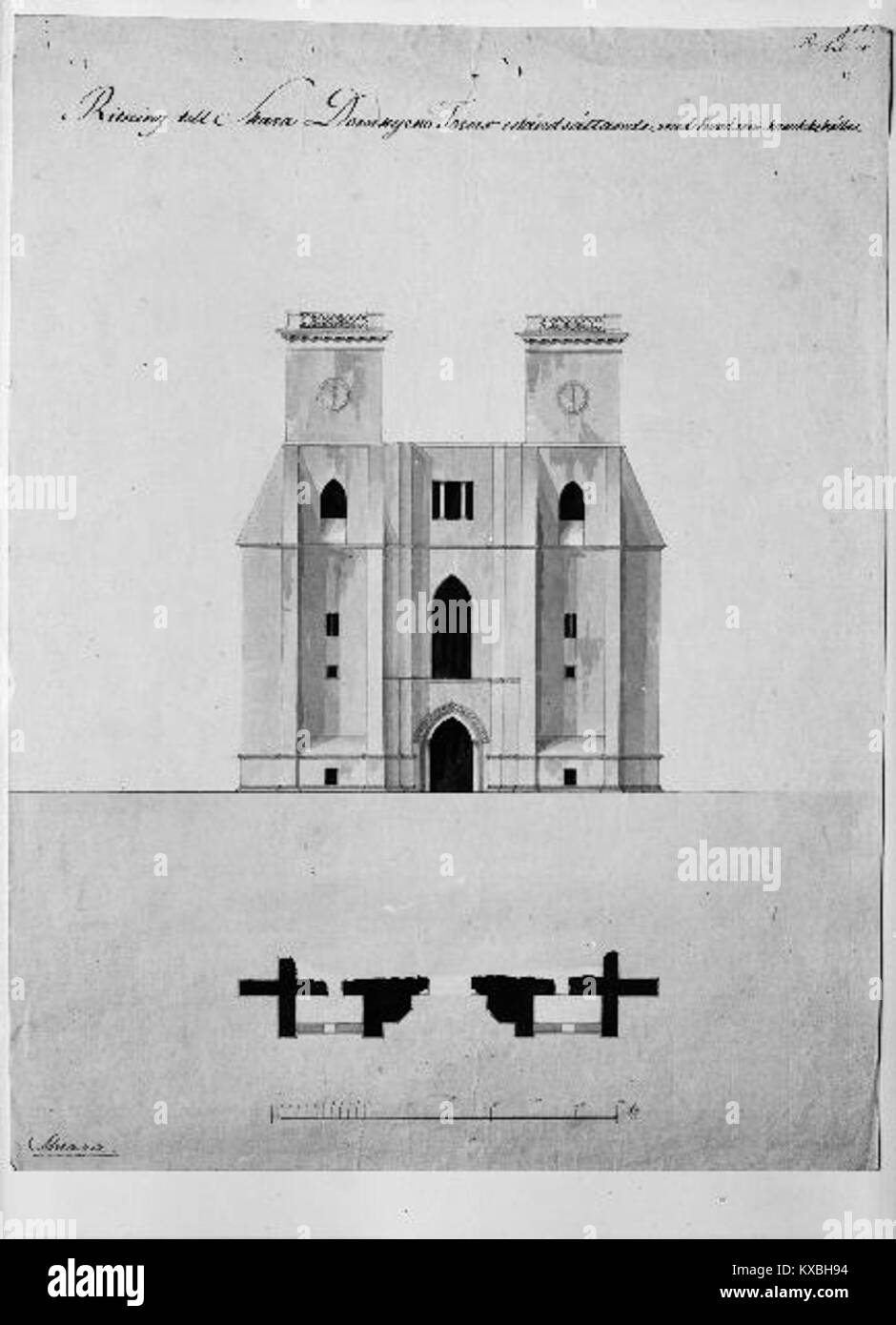 This image features the Skara Cathedral, also known as Sankta Maria ...
