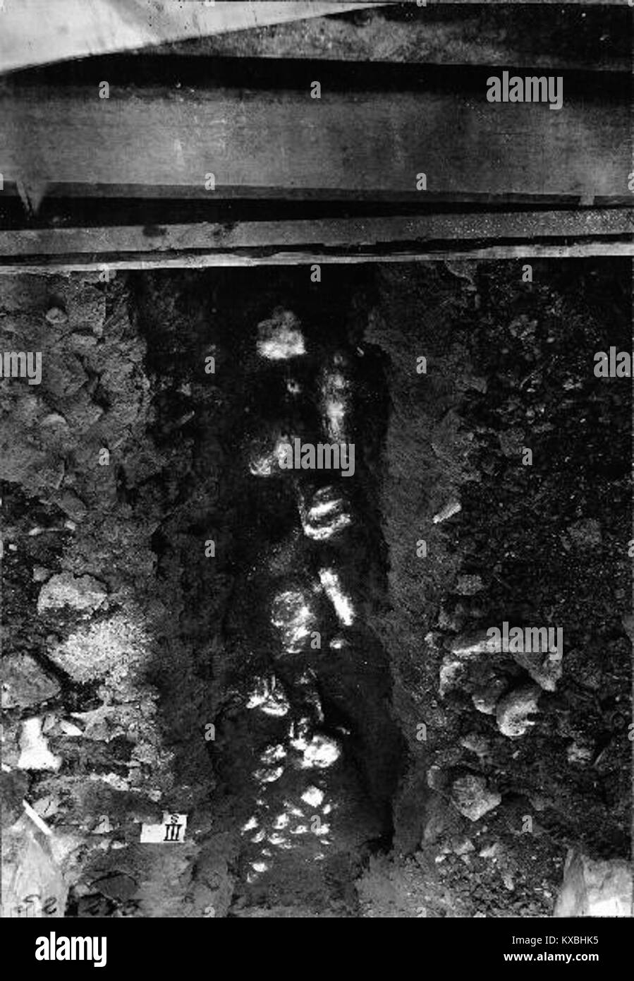 Interior showing stained glass Black and White Stock Photos & Images ...