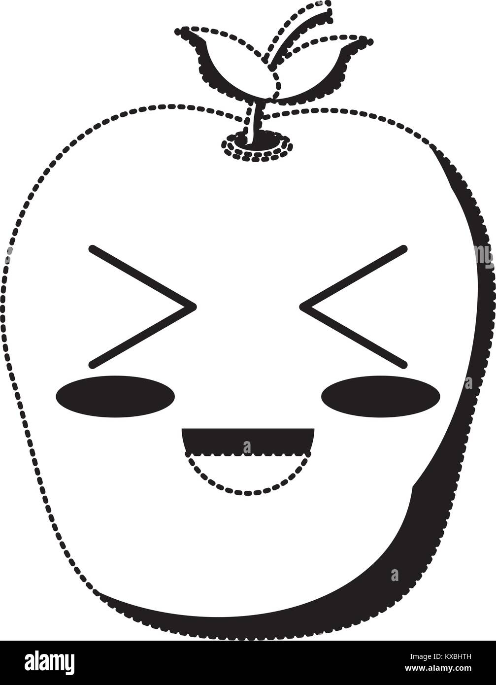 kawaii apple icon image Stock Vector Image & Art - Alamy