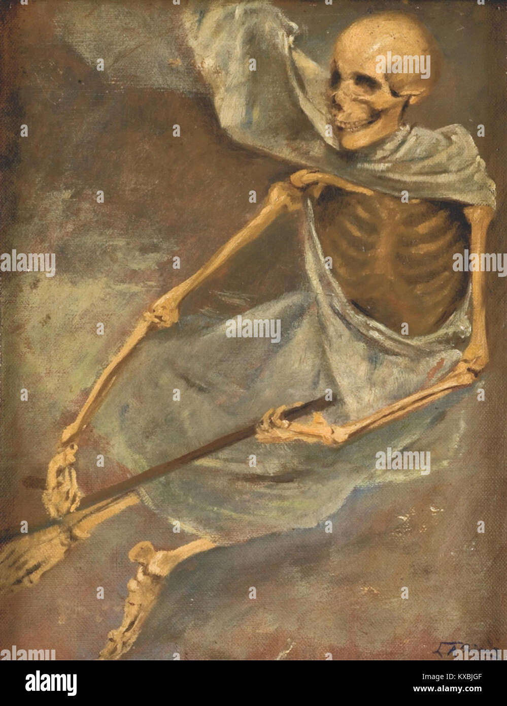 “Skeleton. Death without wings” is a Danish-titled work portraying a ...