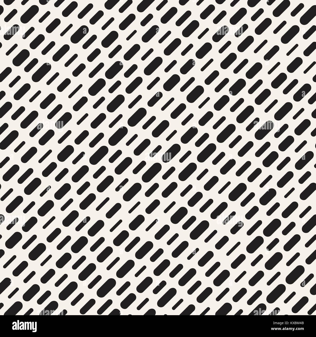 Black and White Irregular Rounded Dashed Lines Pattern. Modern Abstract ...