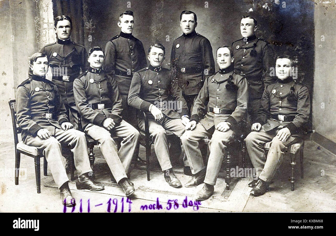 A historical photograph of a group of soldiers from the 17th Infantry ...