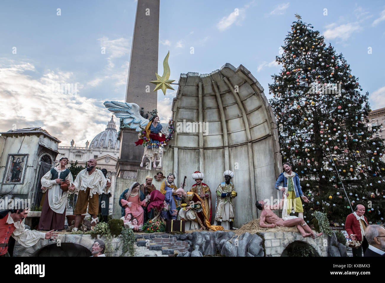 Inauguration of the nativity scene in St. Peter's Square, realized by ...