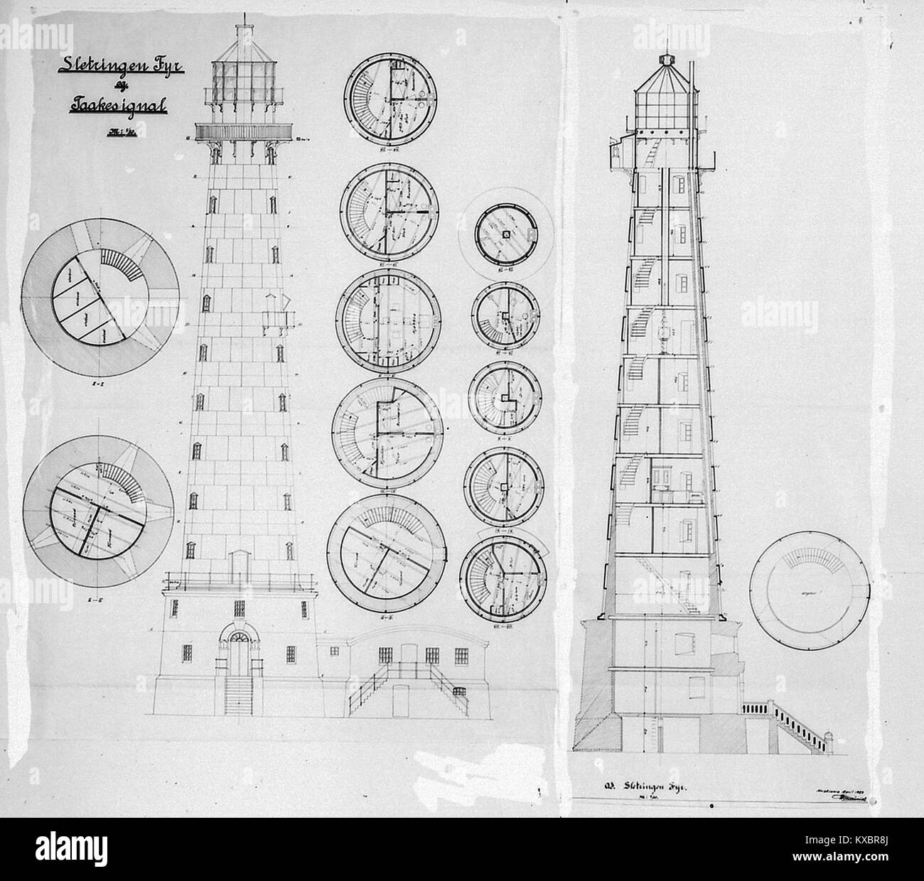 This architectural drawing from Sletringen, Frøya, depicts the design ...