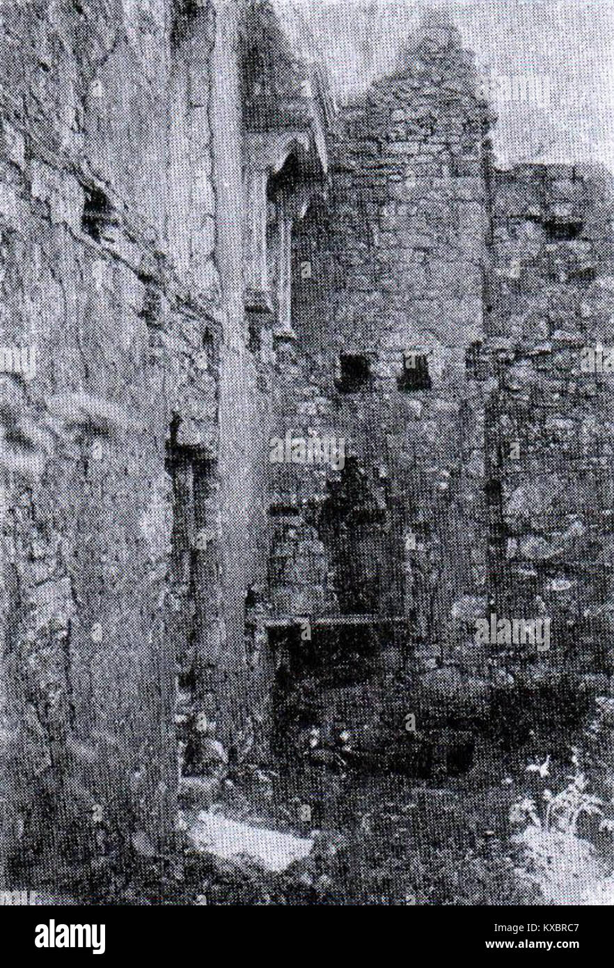 An interior view of Borgholm Castle ruins on Öland, Sweden ...