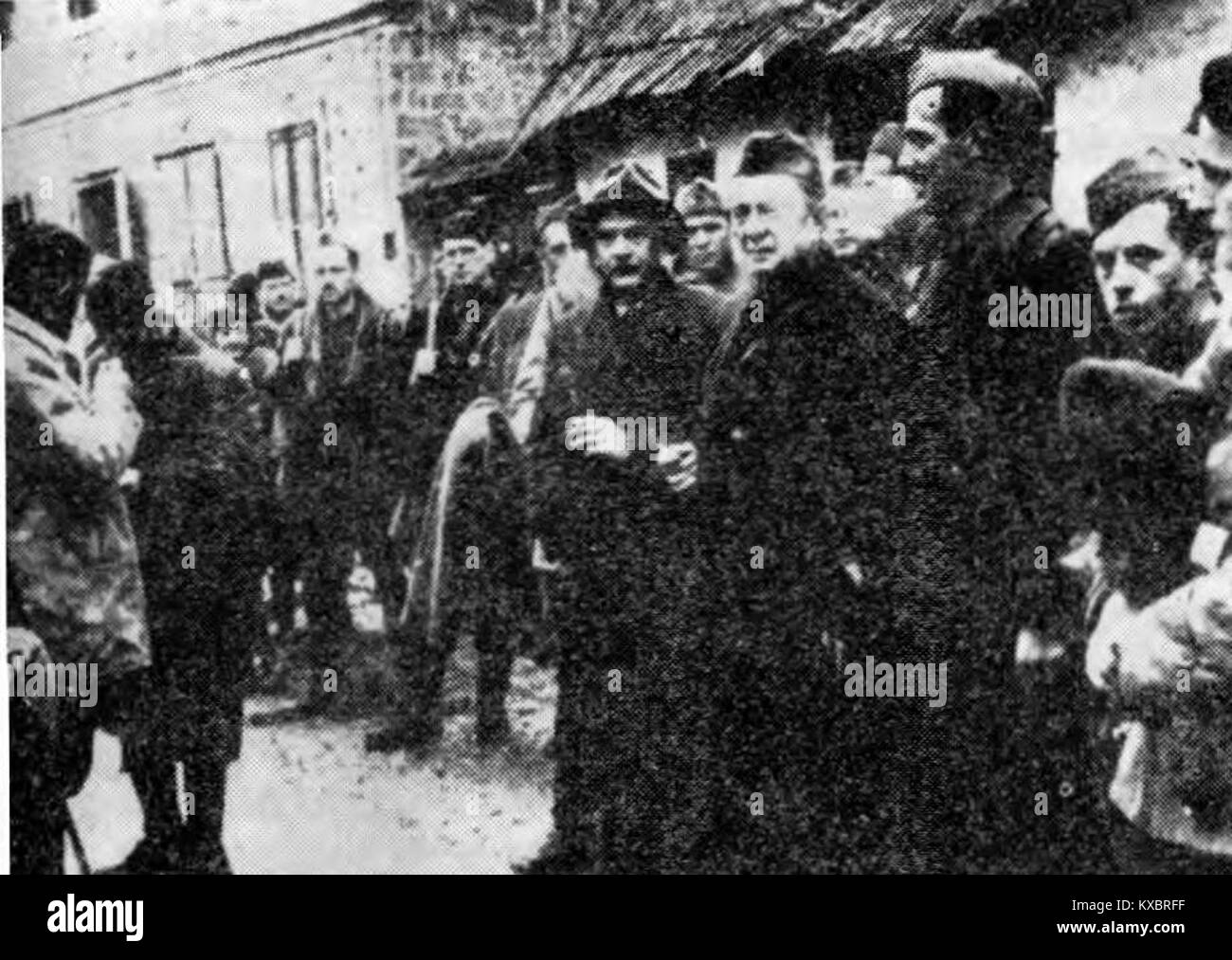 A historical photograph showing Slovenian and Croatian delegates at the ...