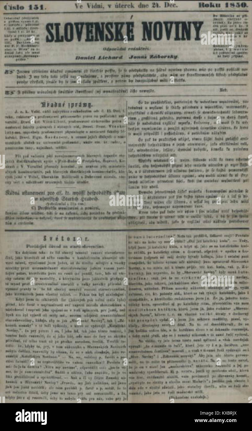 'Slovenské Noviny' refers to a Slovak newspaper known for documenting ...