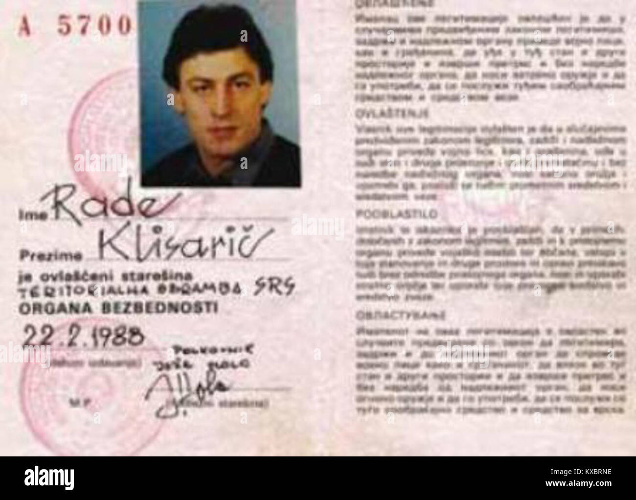 Yugoslav identity card hi-res stock photography and images - Alamy