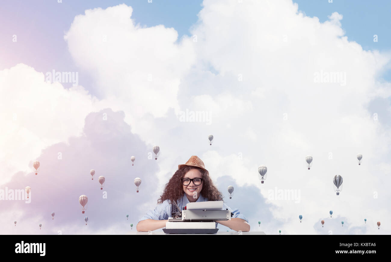 Creative inspiration of young female writer Stock Photo - Alamy