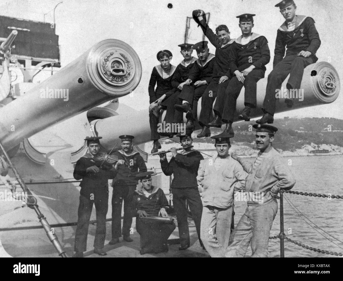 The SMS Radetzky, a battleship of the Austro-Hungarian Empire, shown in ...