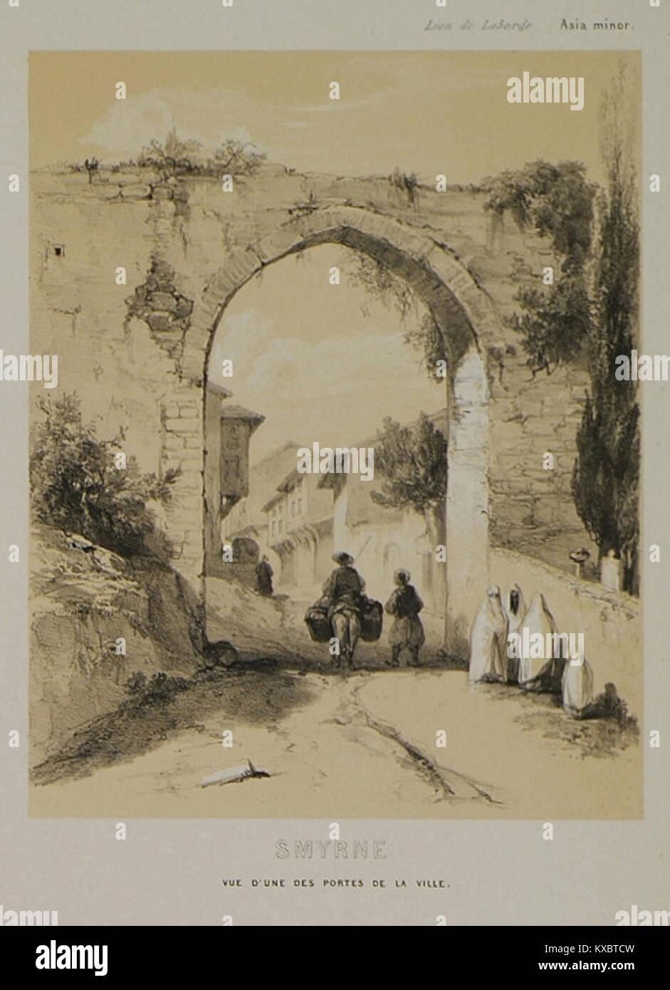Smyrne Vue d'une des portes de la ville - Laborde Léon Emmanuel Simon ...