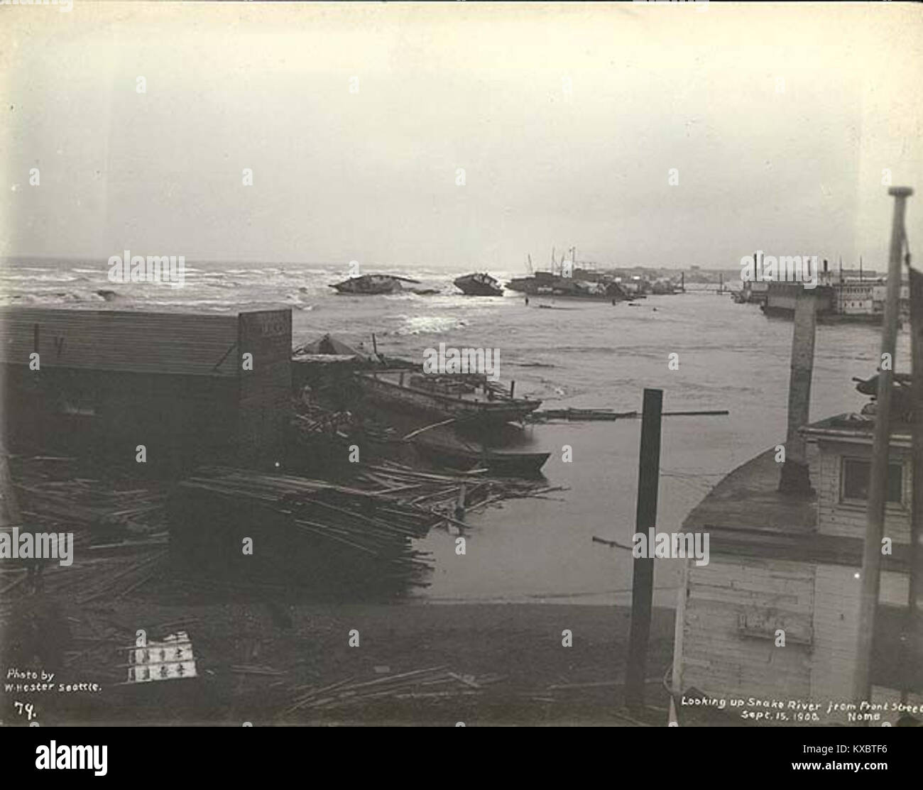 Snake River from Front Street, Nome, Alaska, Sept 15, 1900 (HESTER 205 ...