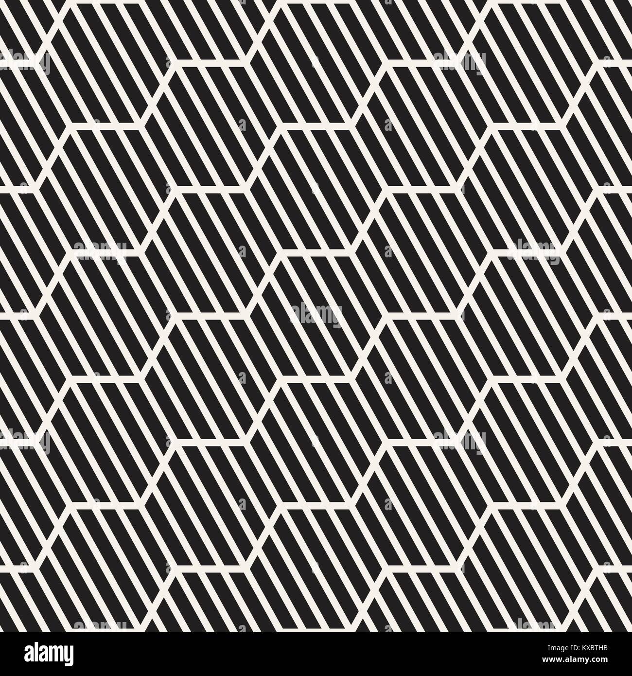 Vector seamless stripes pattern. Modern stylish texture with monochrome ...