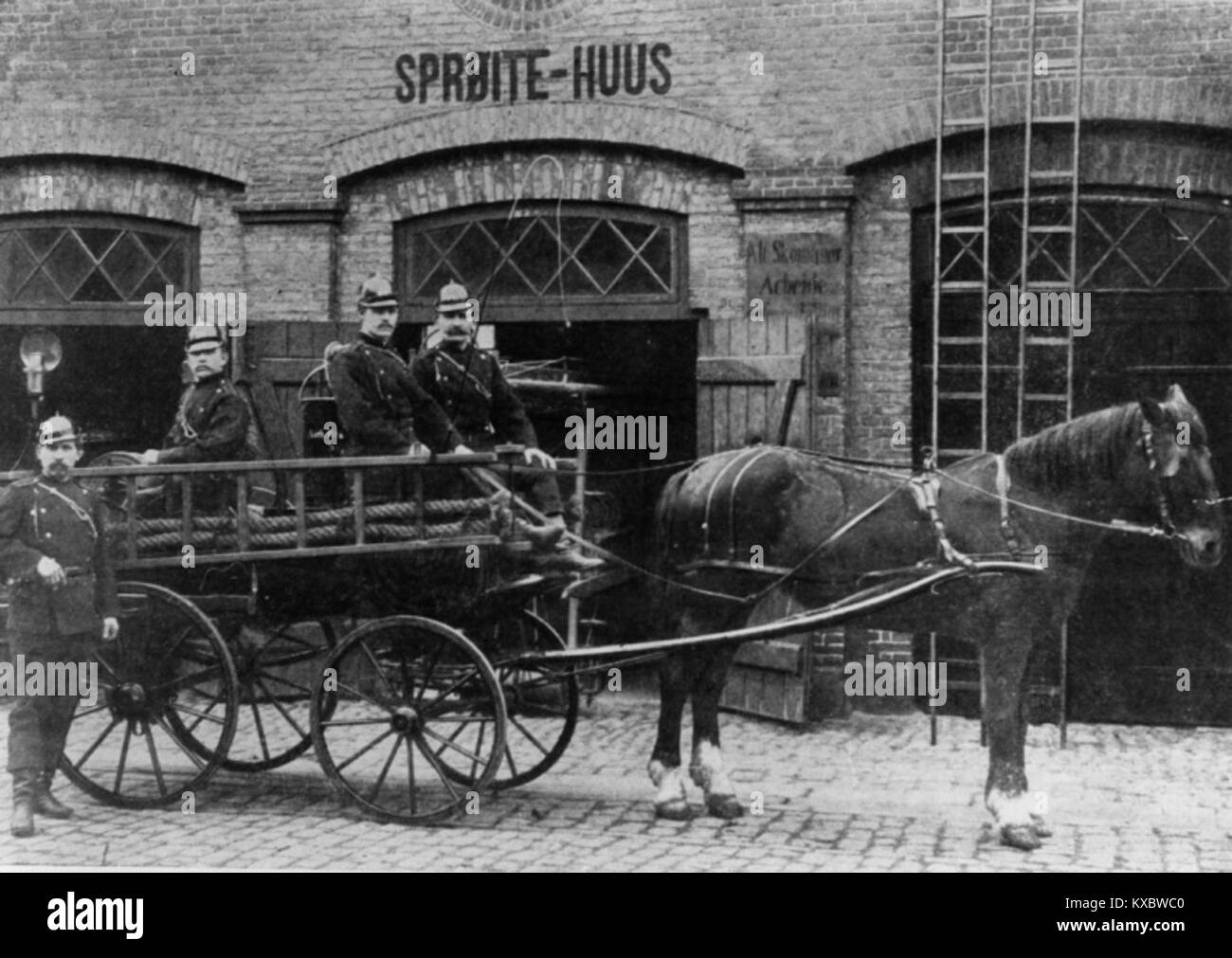 Town fire service Black and White Stock Photos & Images - Alamy