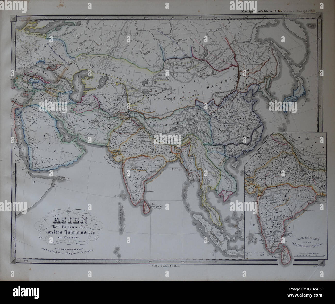 Asia regions political map hi-res stock photography and images - Alamy