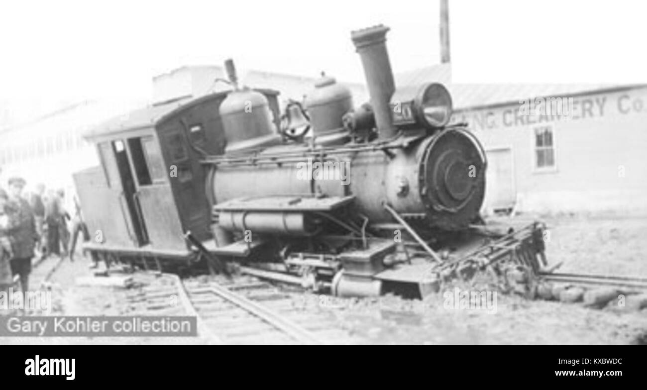 Steam locomotive No. 20 of the Sandy River and Rangeley Lakes Railroad ...