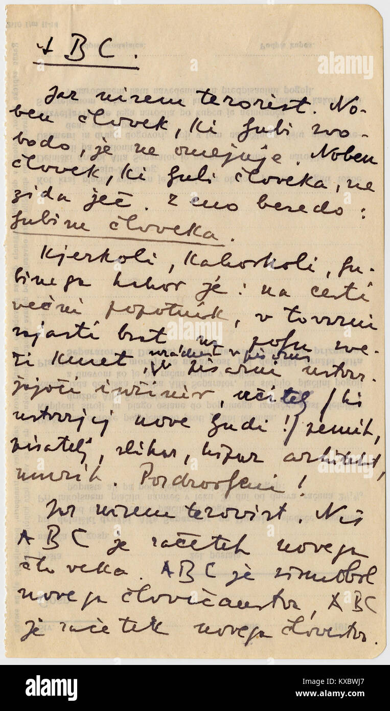 This image references Srecko Kosovel's 'ABC,' a collection of works by ...