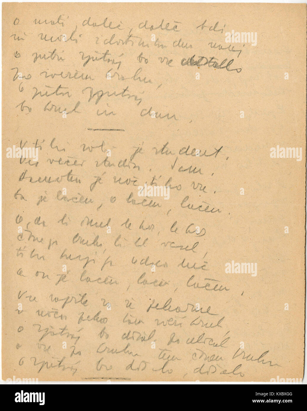 A poem by Srečko Kosovel, titled 'Opolnoci; O mati dalec dalec bdi ...