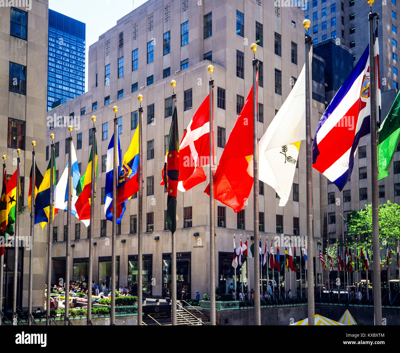 Historic new york city image rockefeller plaza hi-res stock photography ...