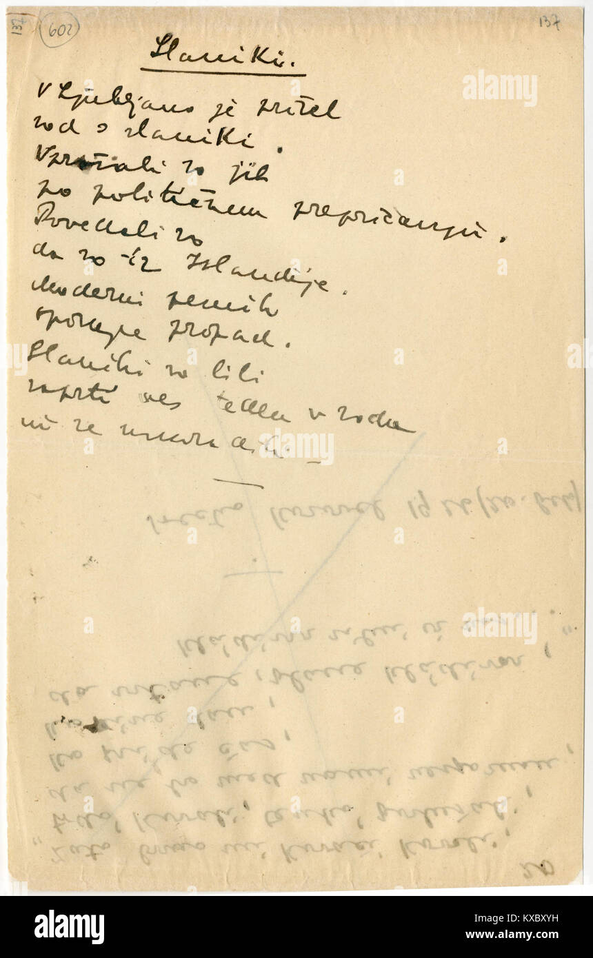 Srečko Kosovel - Slaniki Stock Photo - Alamy