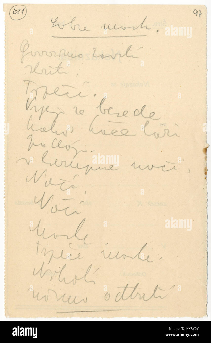 Srečko Kosovel - Solze mask (Govorimo Stock Photo - Alamy