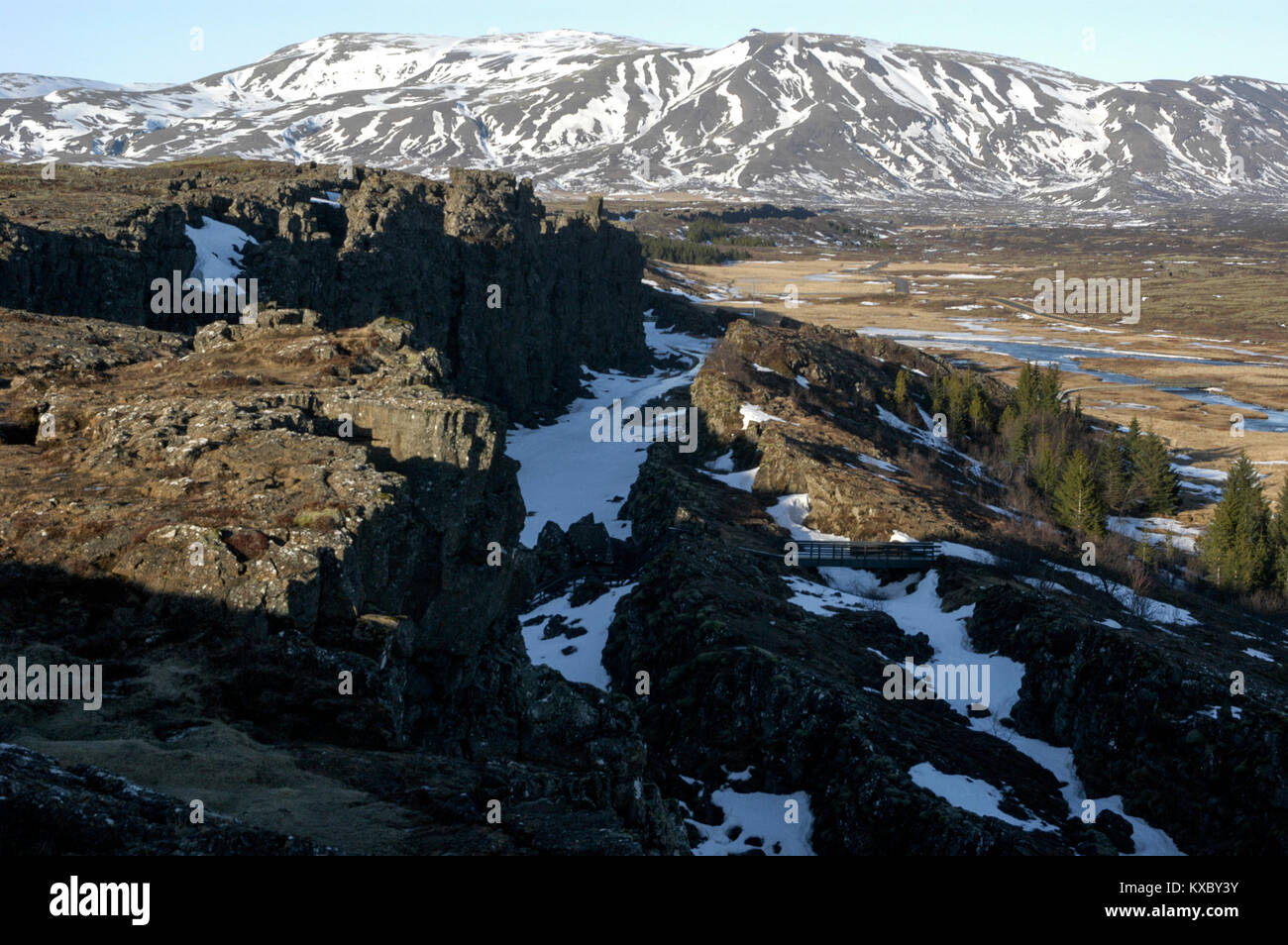 Volcanic cliffs, the site of the world’s oldest open air parliamentary ...