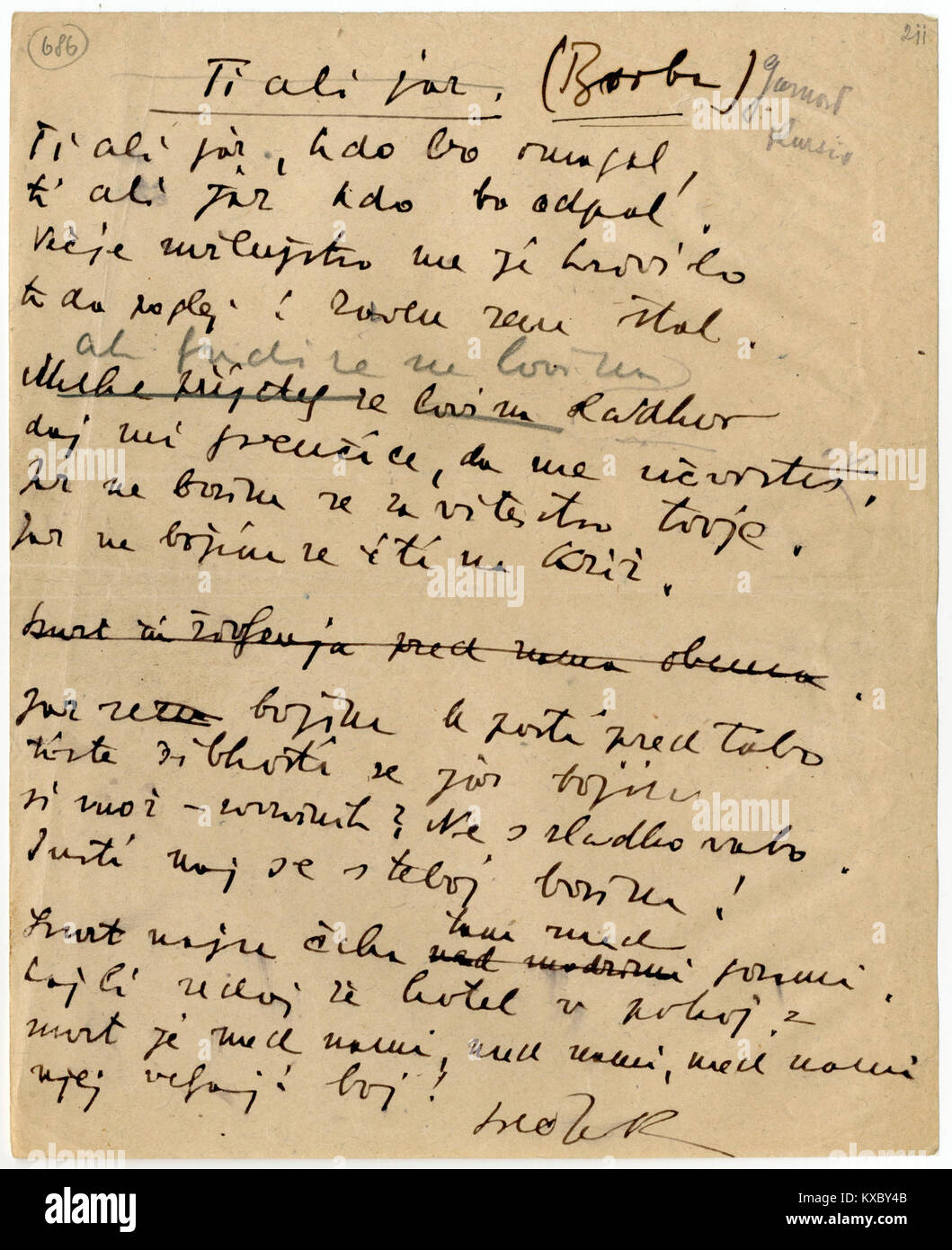 Srečko Kosovel's poem 'Ti ali jaz (Borba)' explores themes of conflict ...