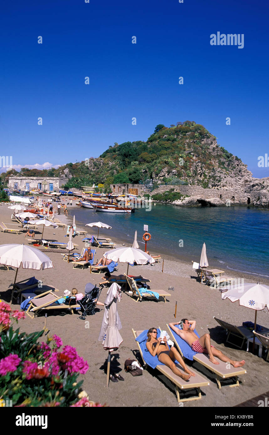 Mazzaro beach, Taormina, Sicily, ITALY, Europe Stock Photo - Alamy