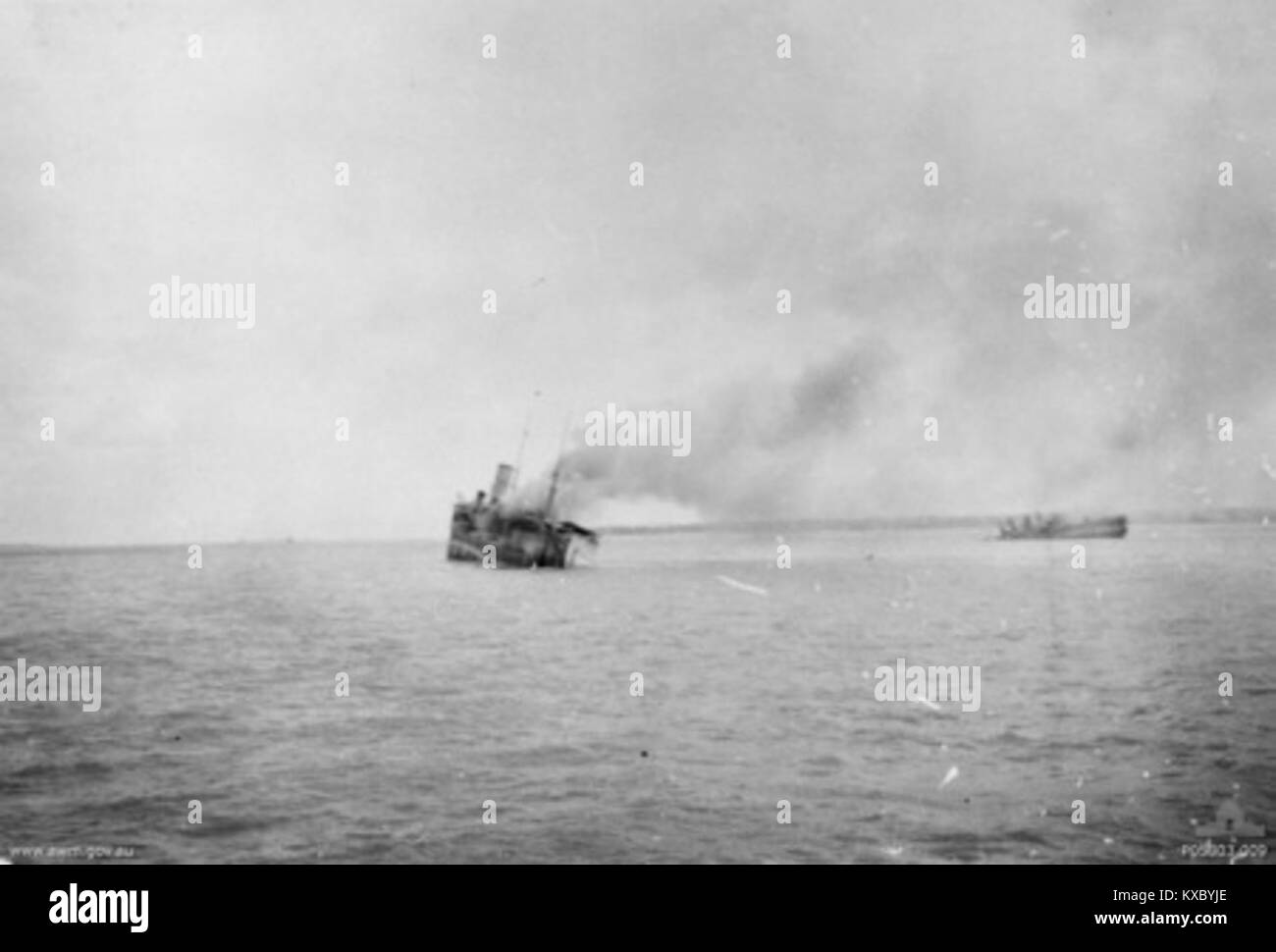 This image shows the SS British Motorist and USS Peary (DD-226) after ...