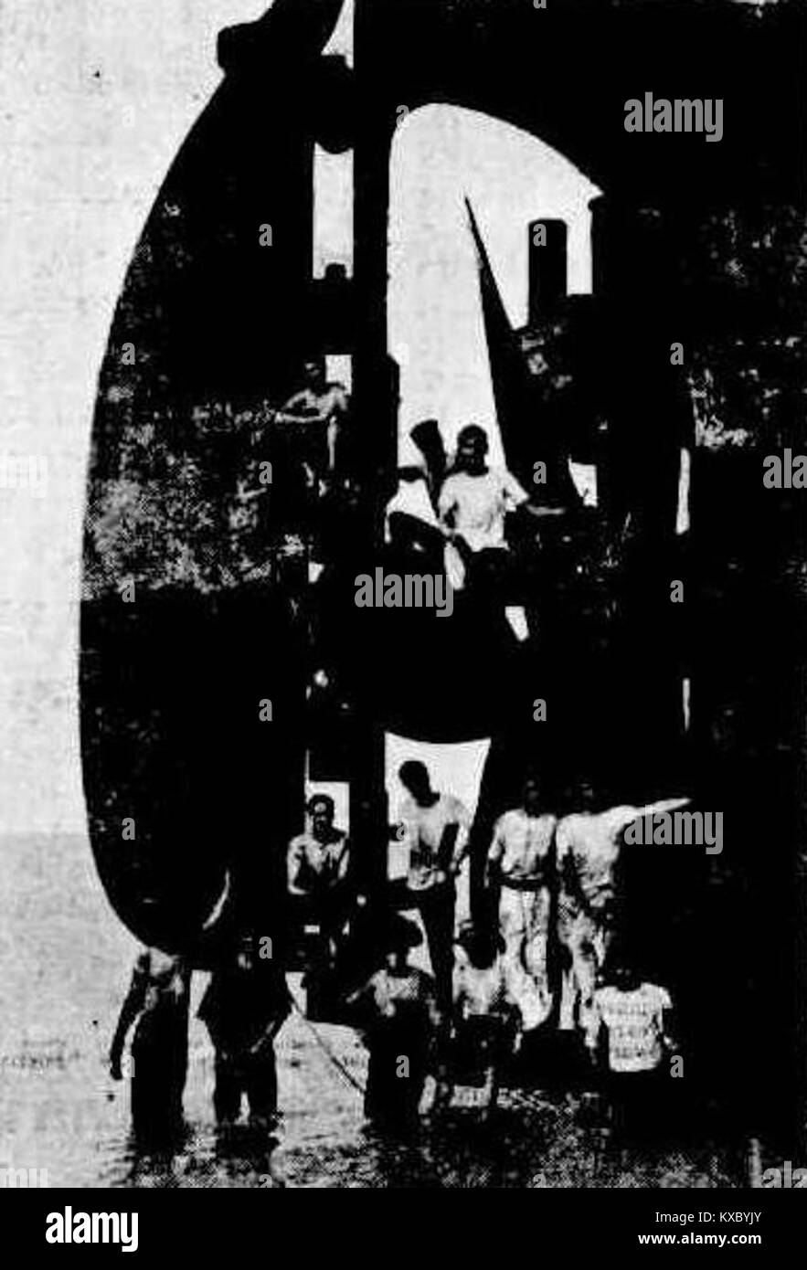 The SS Koombana, a ship active around 1911, is depicted here in a ...