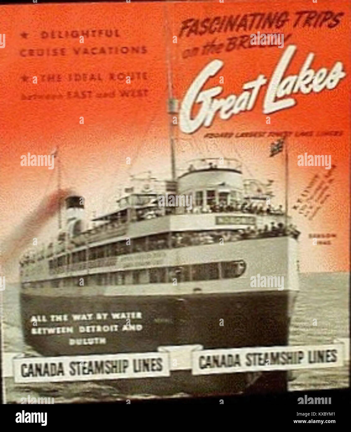 SS Noronic brochure, 1942 Season -a Stock Photo - Alamy