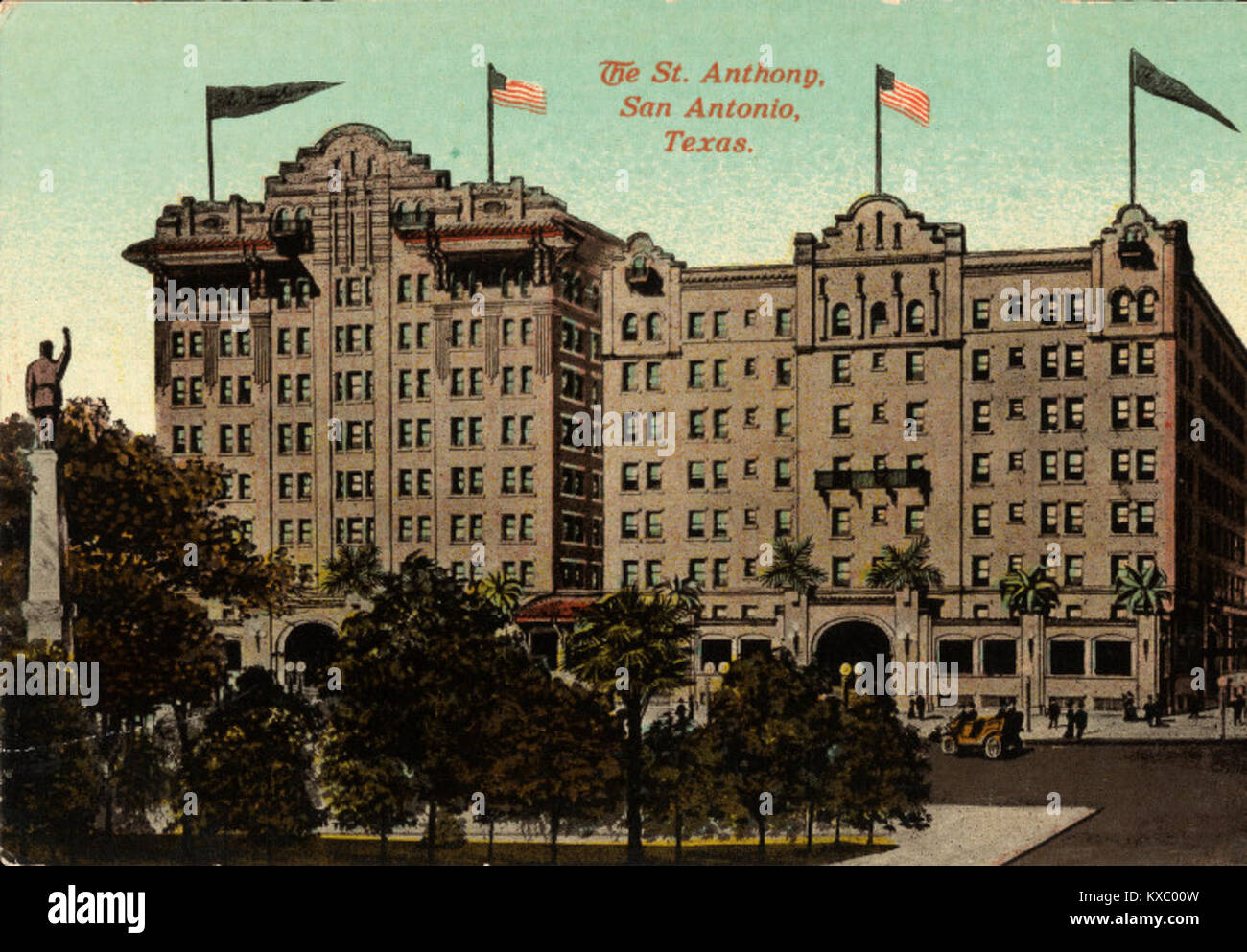 A historic image of the St. Anthony Hotel in San Antonio, Texas ...