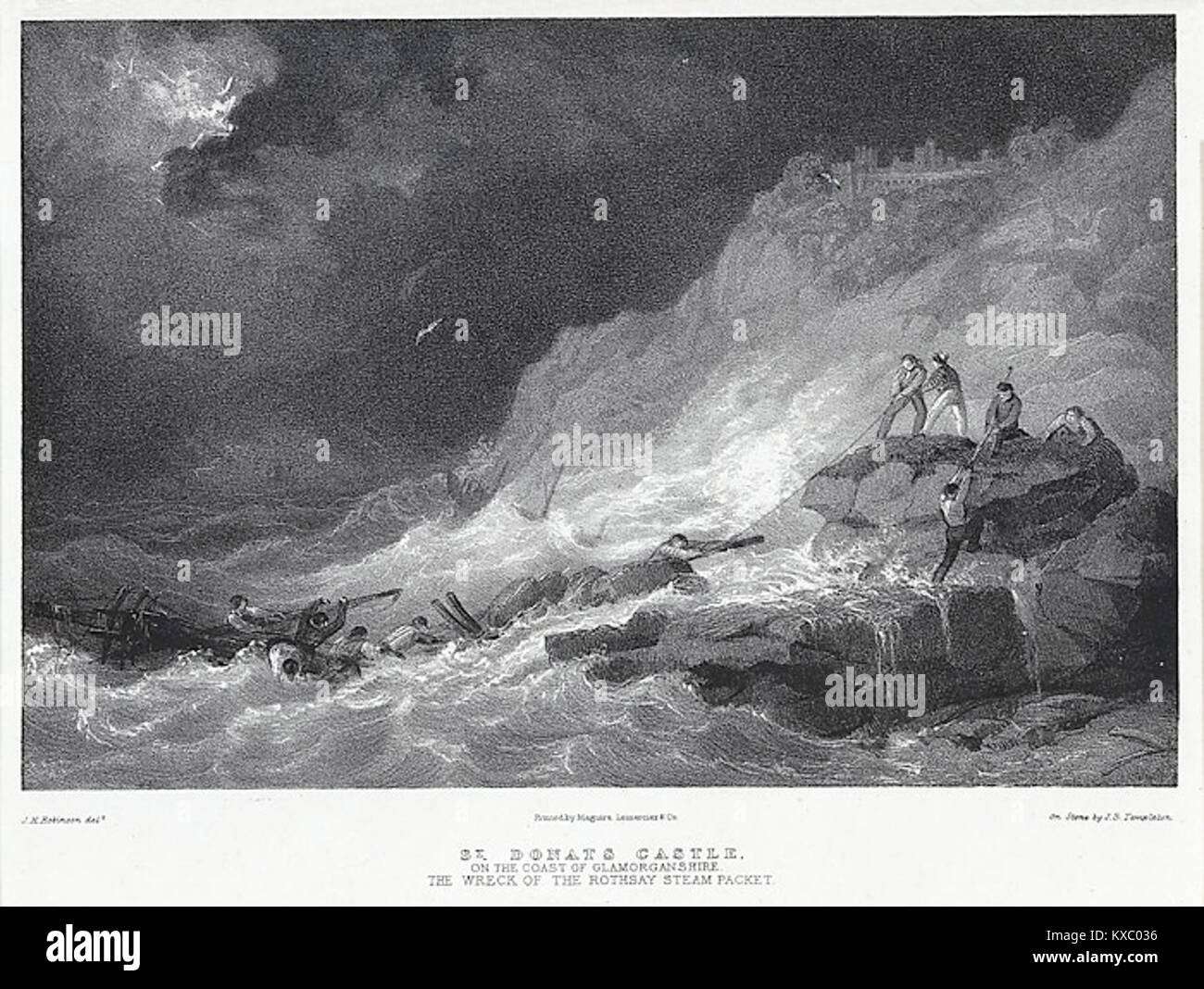 An image of St. Donat’s Castle on the Glamorgan coast, with a focus on ...