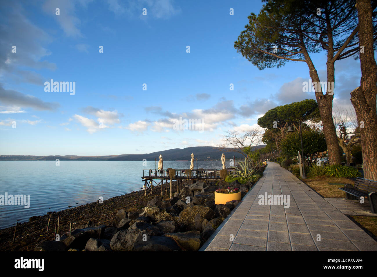 Bracciano Lake, Trevignano Romano (Italy) - Sunrise landscape of lake ...