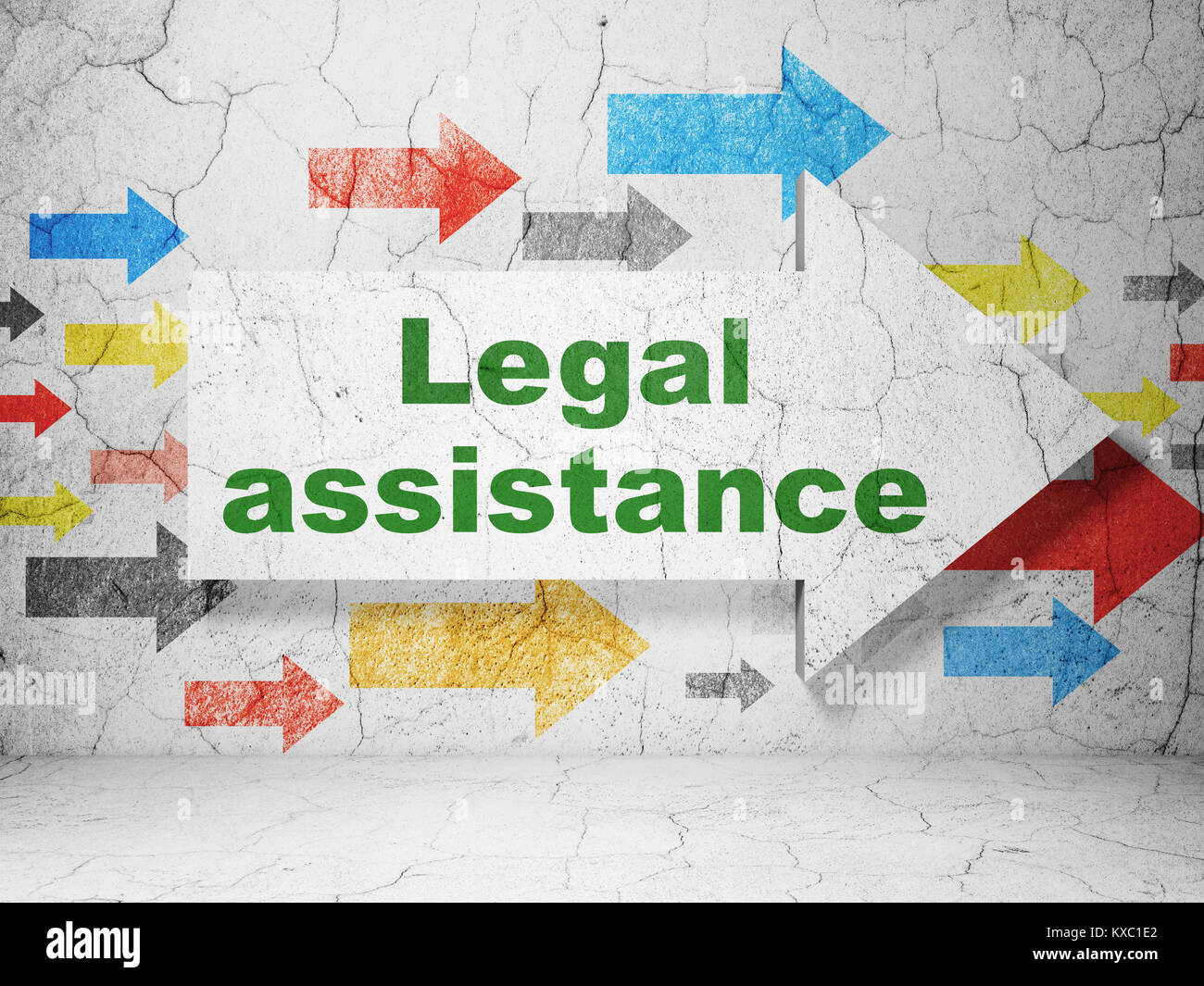Law concept: arrow with Legal Assistance on grunge wall background ...