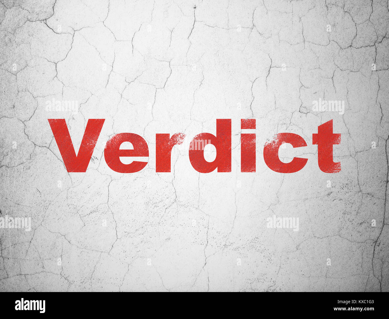 Law concept: Verdict on wall background Stock Photo - Alamy