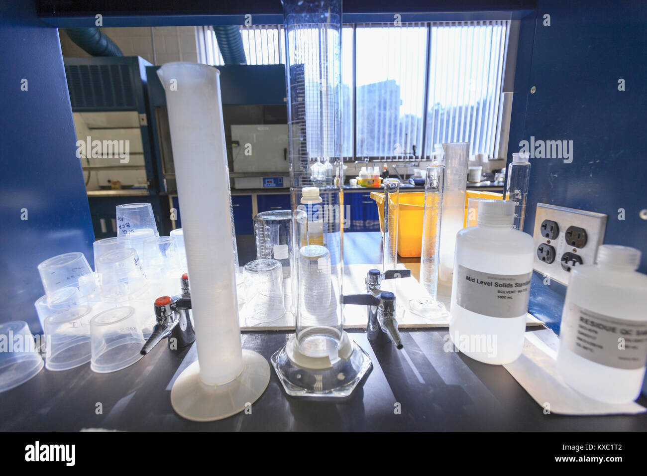 Lab glassware for water testing Stock Photo - Alamy