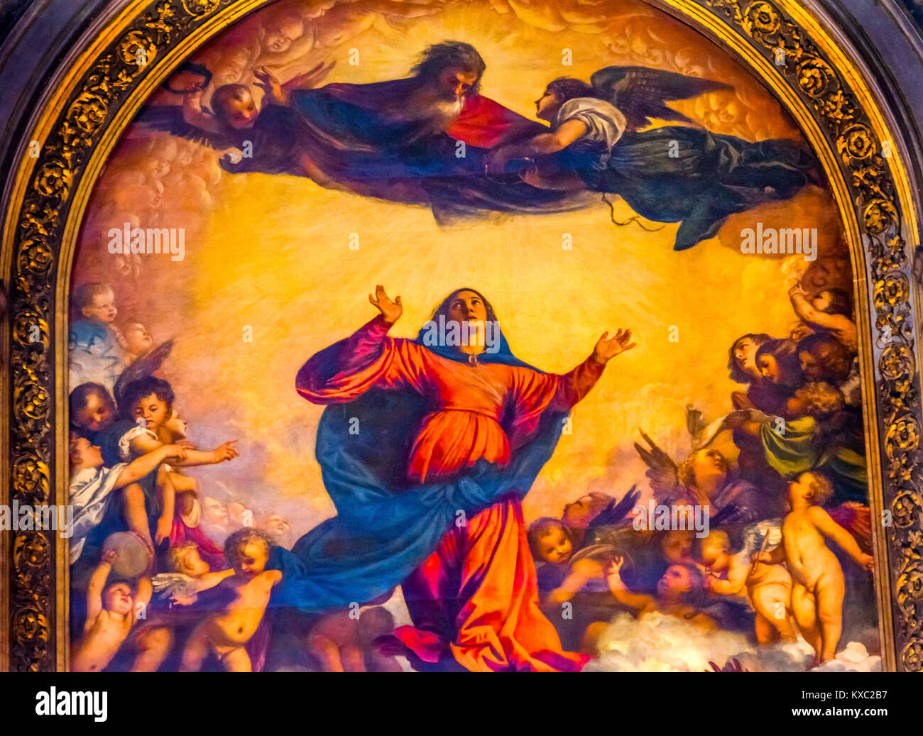 Titian Assumption Virgin Mary Rise to Heaven Painting Santa Maria ...