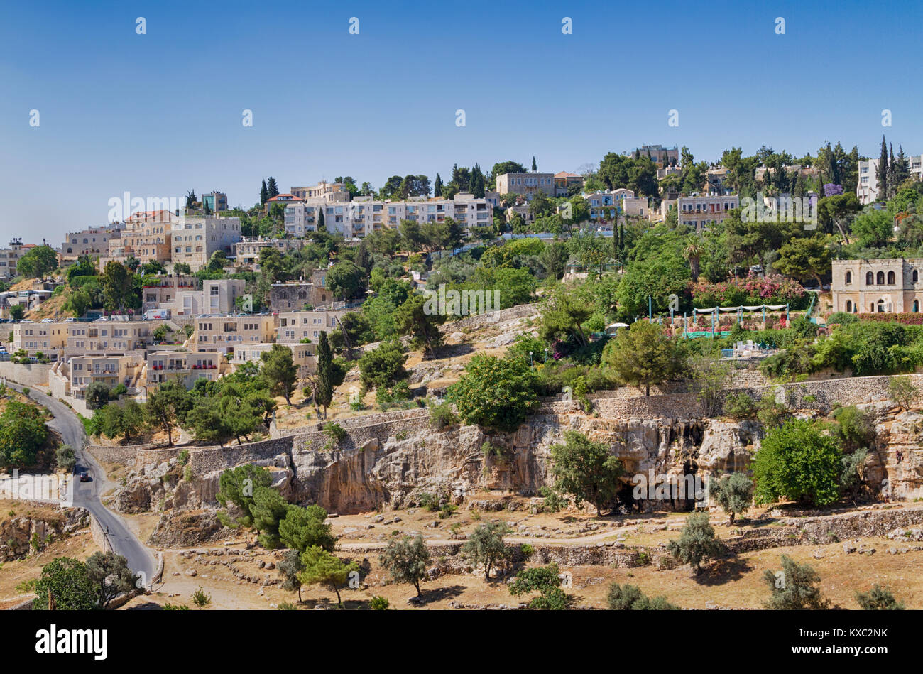 Panoramic view of Jerusalem neighborhood, Israel Stock Photo - Alamy