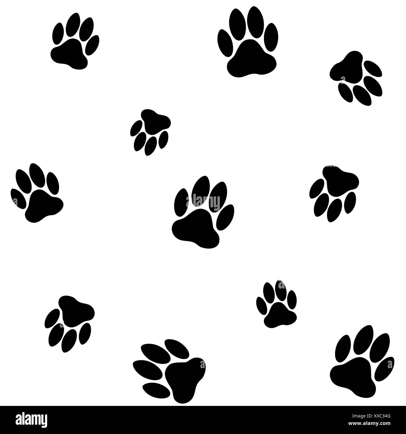 dog footprints pattern Stock Vector Image & Art - Alamy
