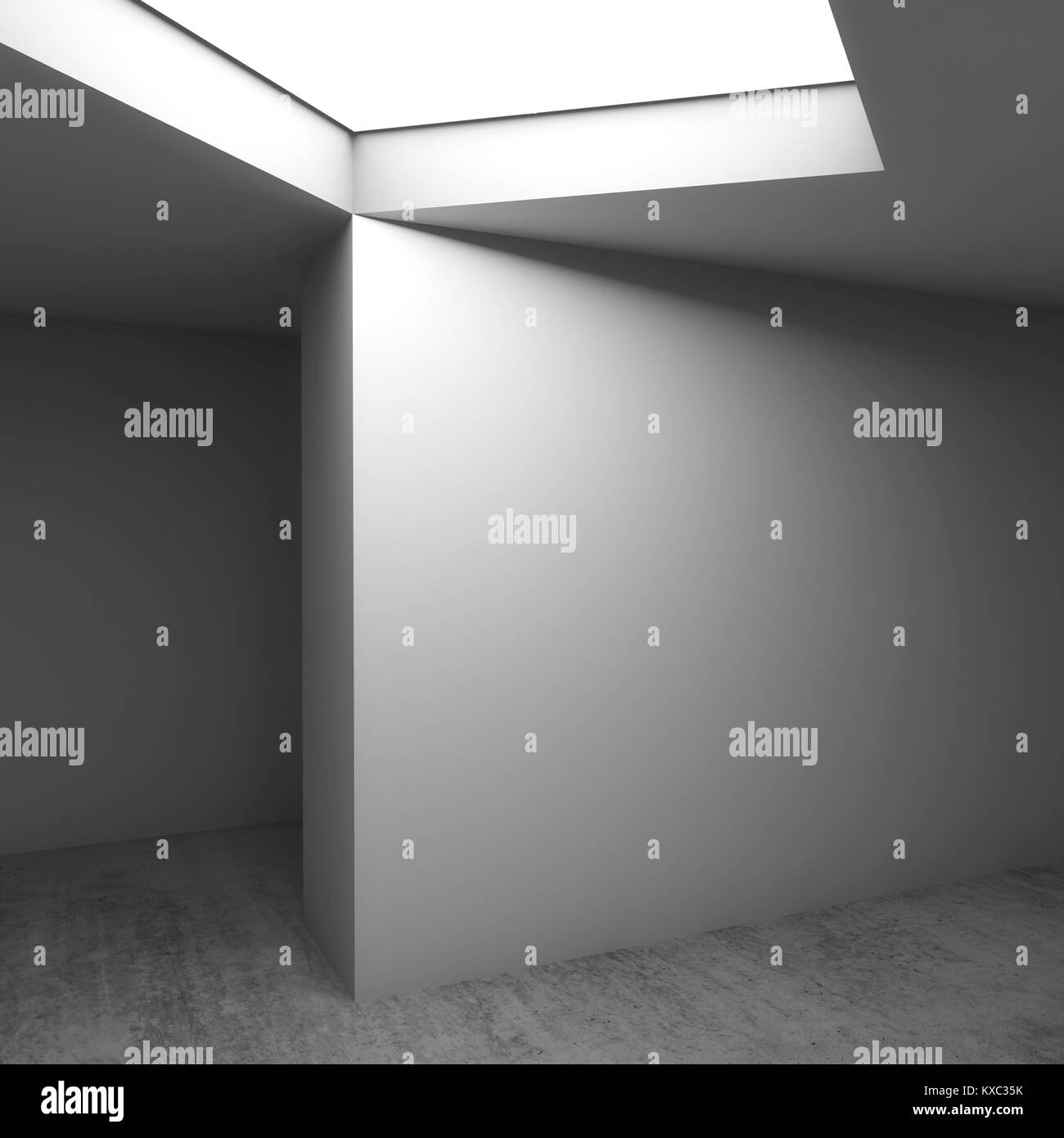 Abstract contemporary architectural background, empty room interior ...