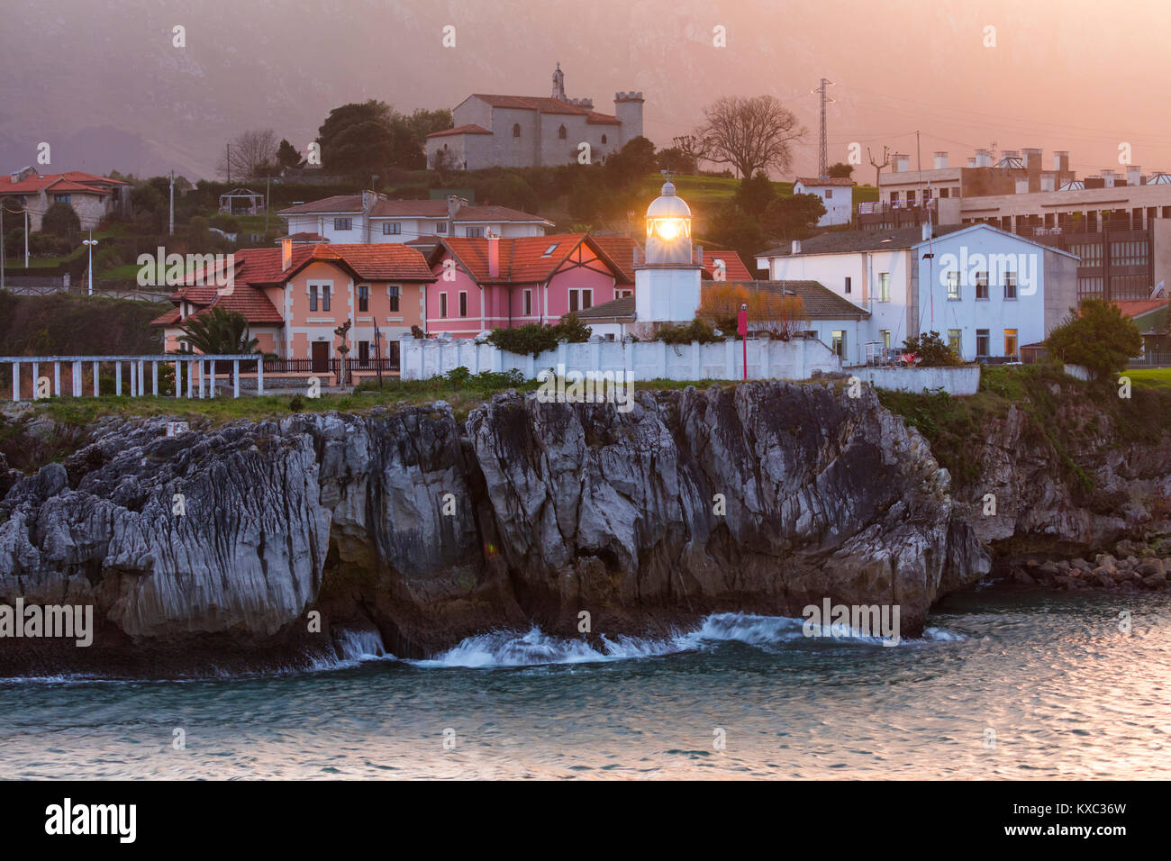Llanes lighthouse hi-res stock photography and images - Alamy
